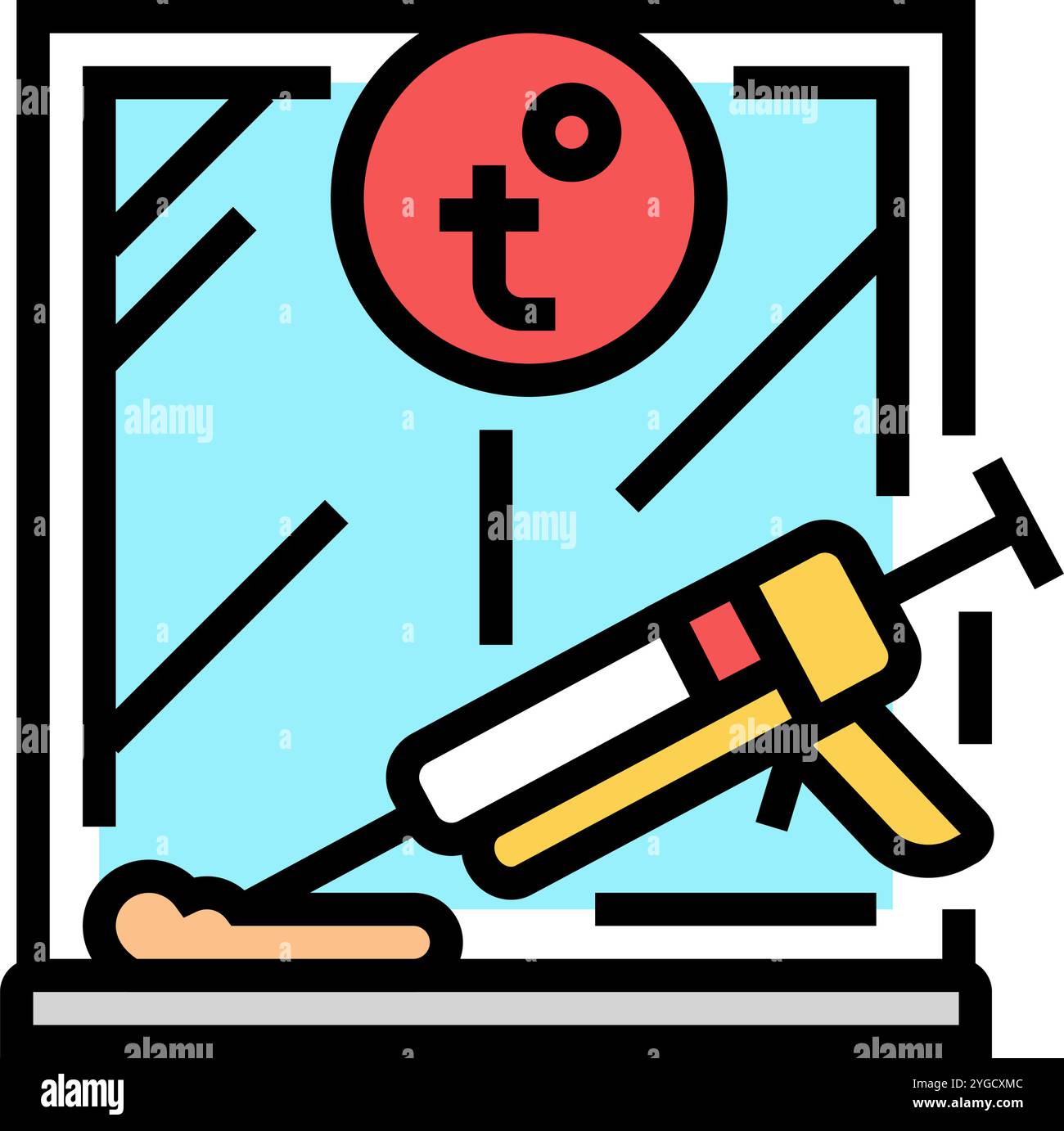 Caulking windows Stock Vector Images - Alamy