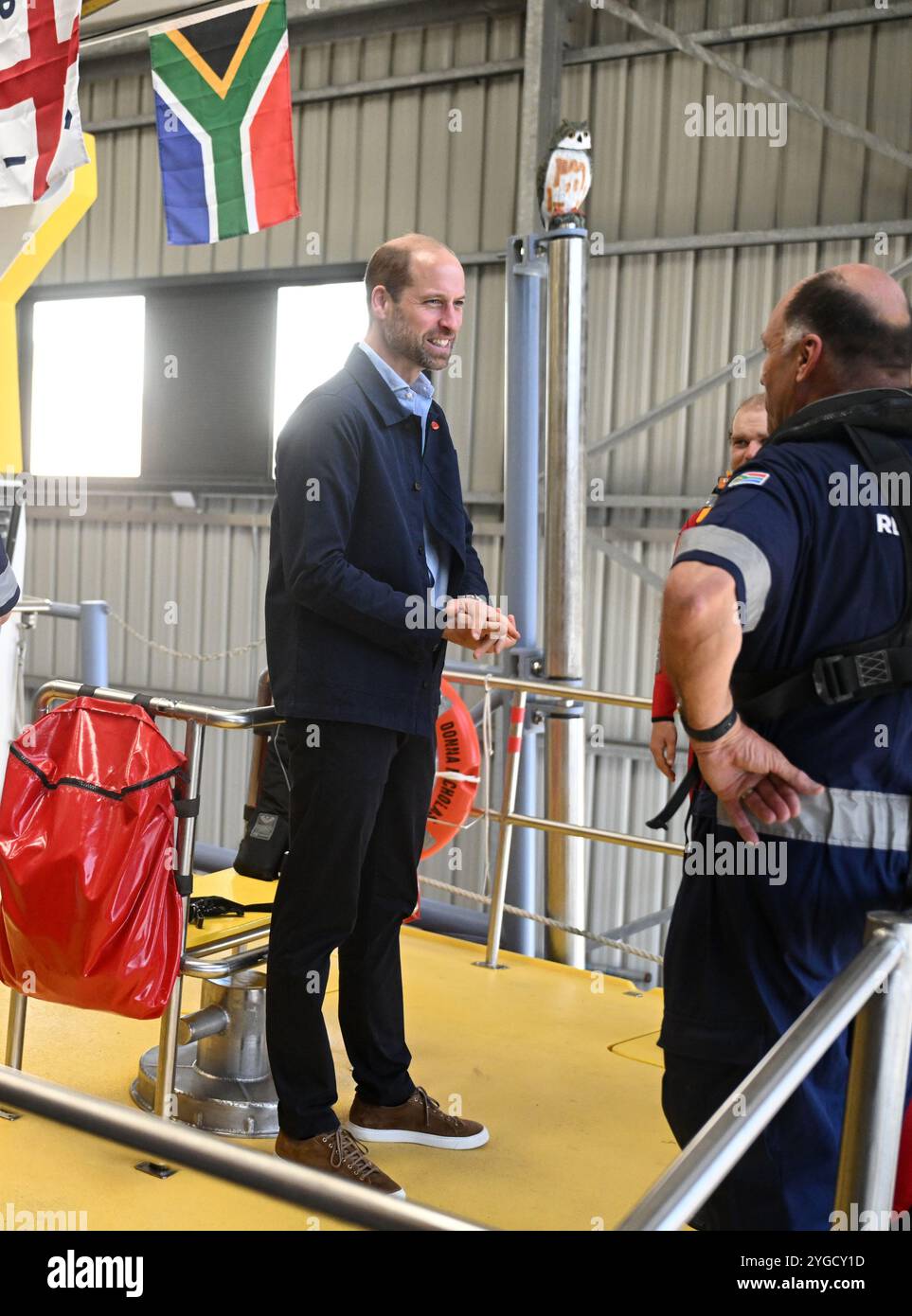 The Prince of Wales meets with volunteers of the National Seas Rescue ...
