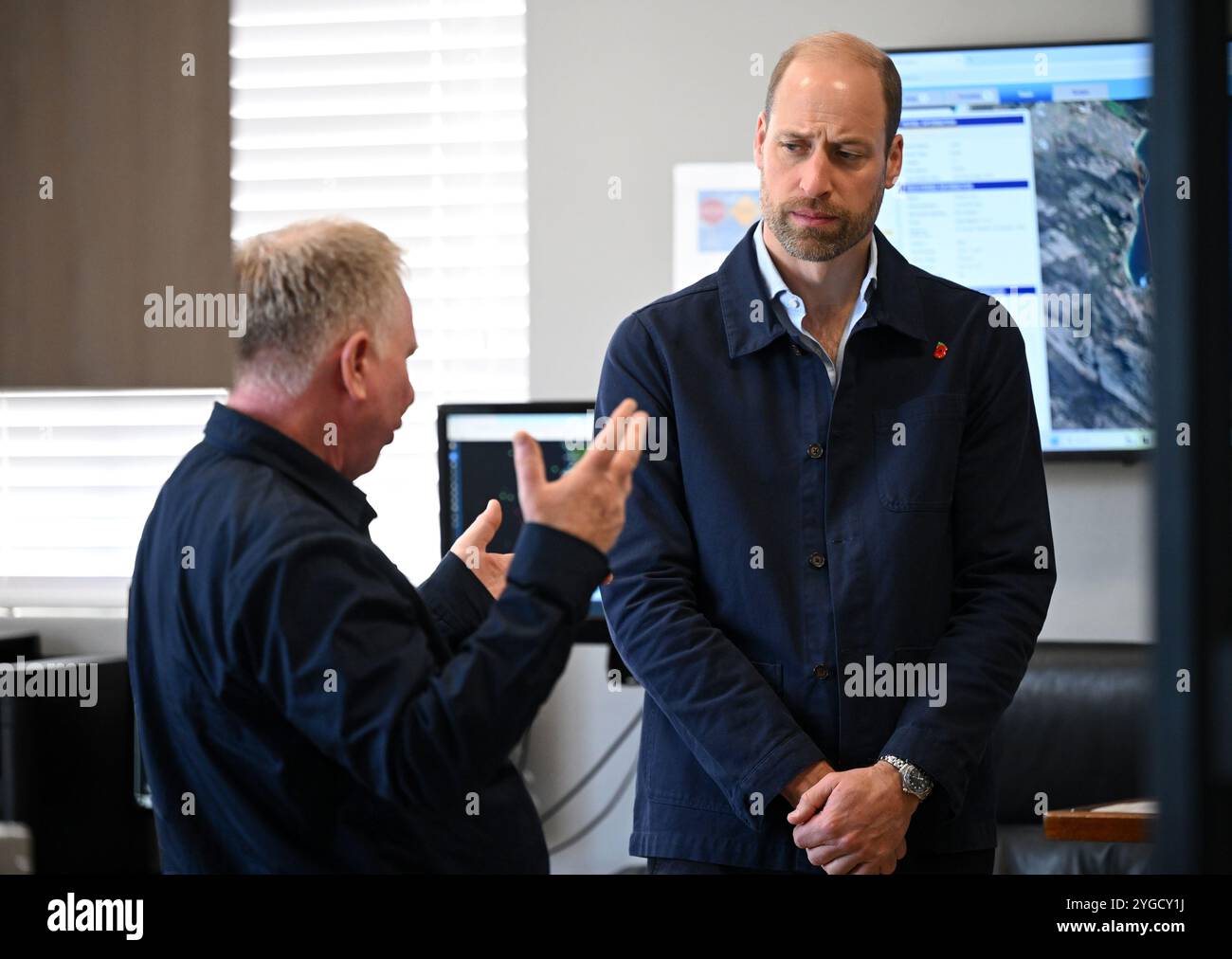 The Prince of Wales meets with volunteers of the National Seas Rescue ...