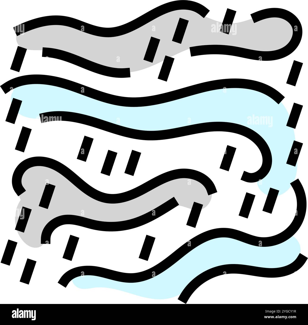 rain and wind hurricane disaster color icon vector illustration Stock ...