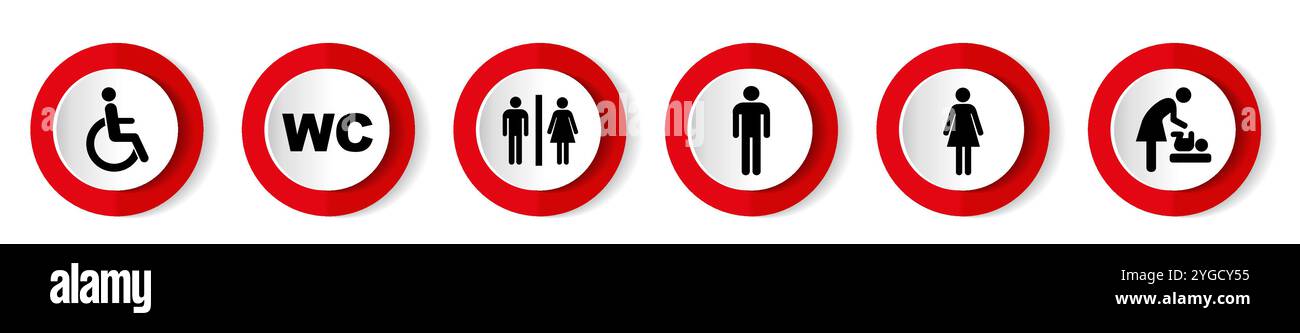 Inclusive restroom symbol Cut Out Stock Images & Pictures - Alamy