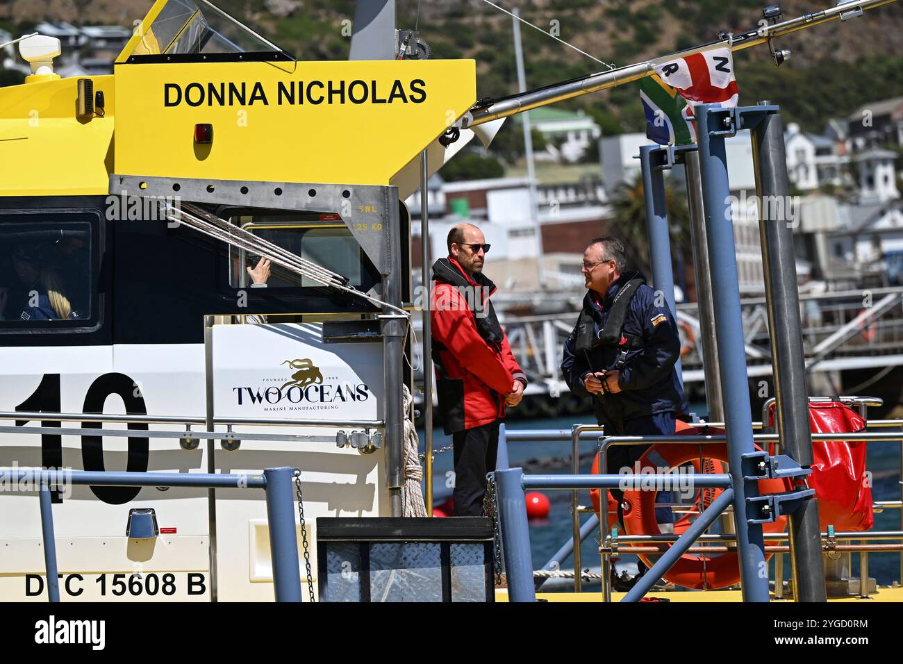 The Prince of Wales onboard the NSRI Lifeboat "Donna Nicholas" during a ...
