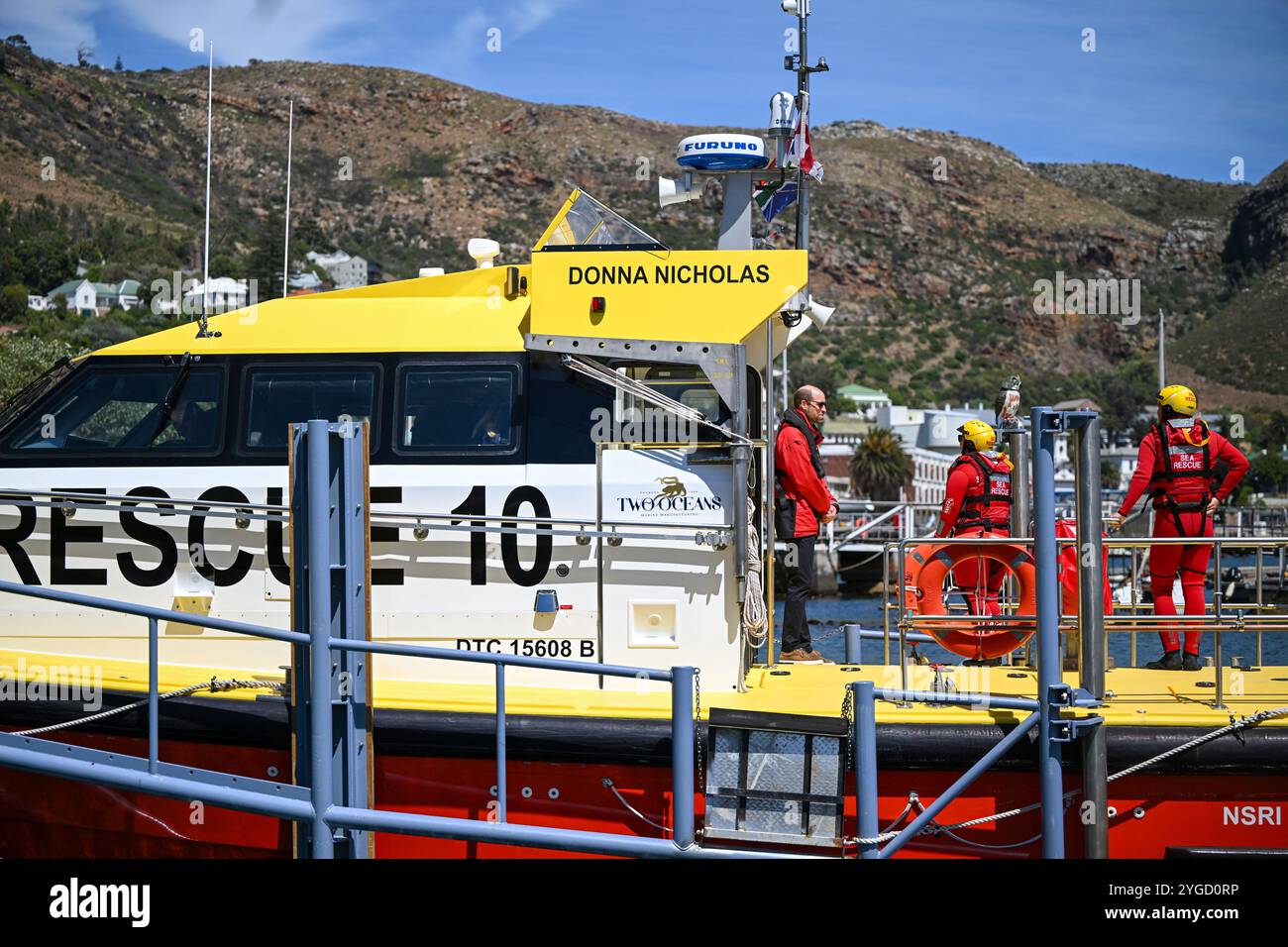 The Prince of Wales onboard the NSRI Lifeboat "Donna Nicholas" during a ...