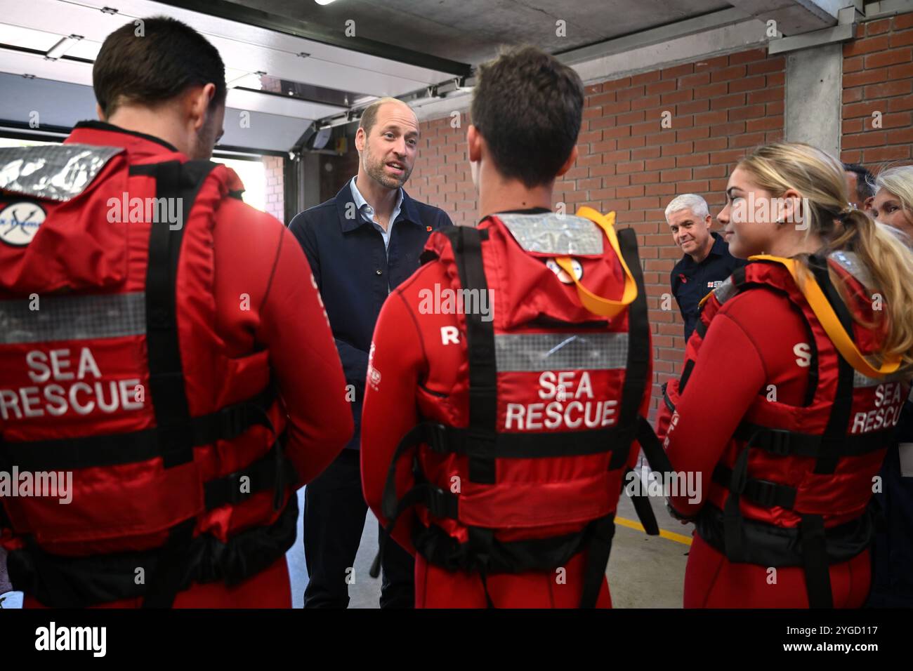 The Prince of Wales meets with volunteers of the National Seas Rescue ...