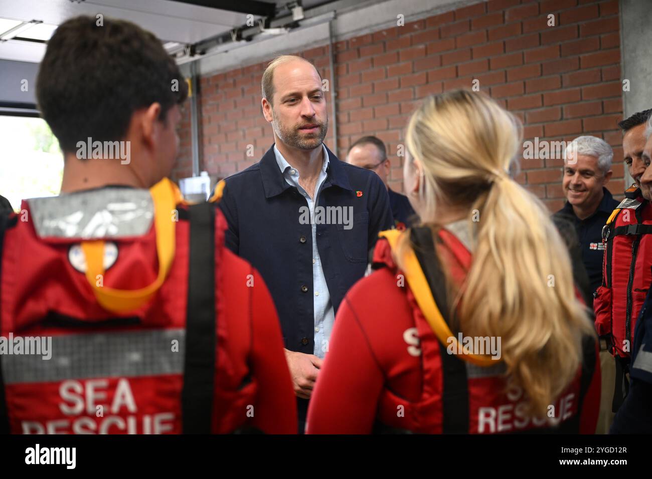 The Prince of Wales meets with volunteers of the National Seas Rescue ...