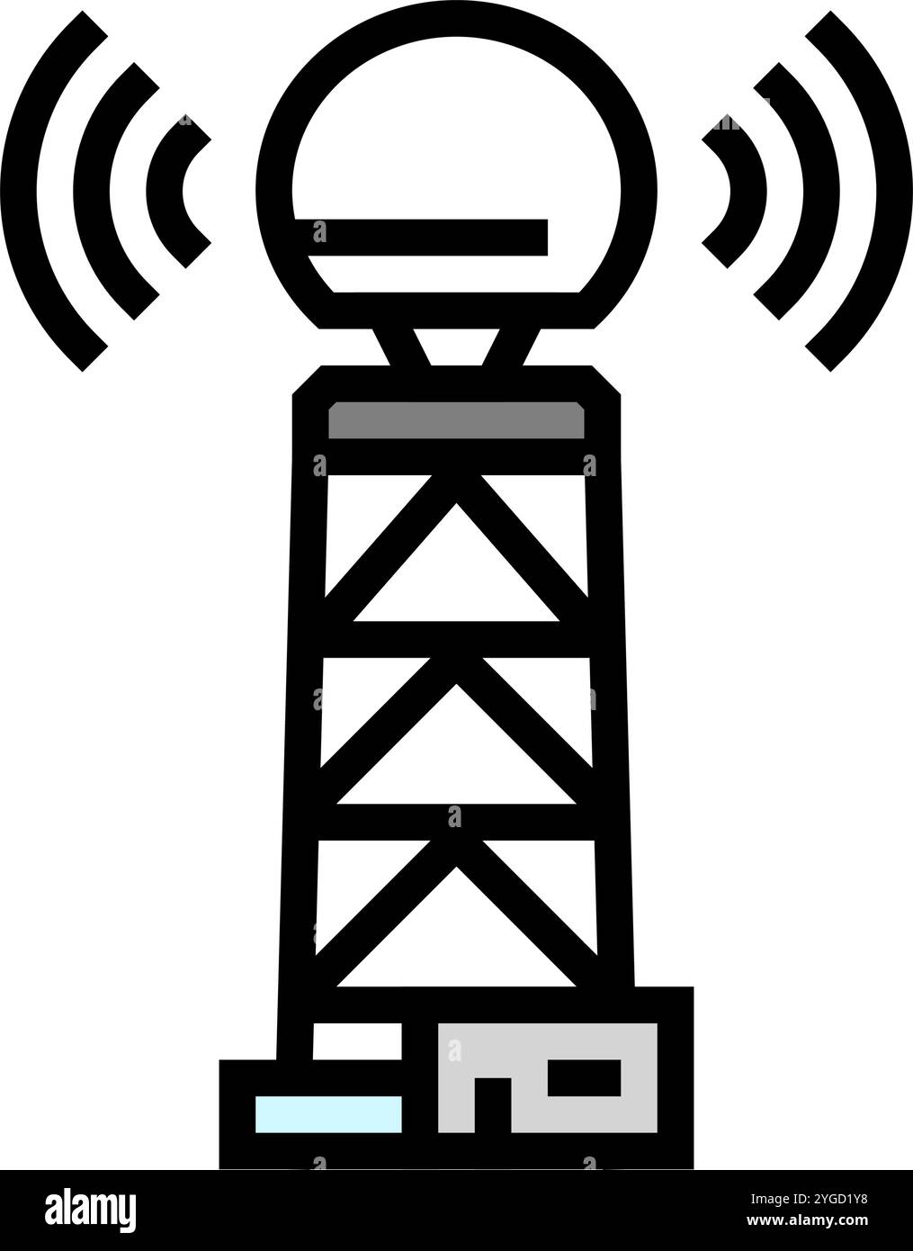 weather radar hurricane disaster color icon vector illustration Stock ...