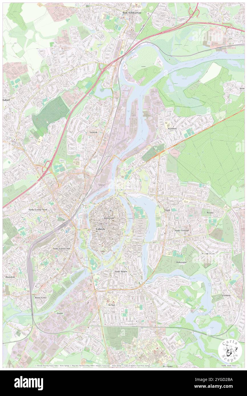 Map of lubeck Cut Out Stock Images & Pictures - Alamy