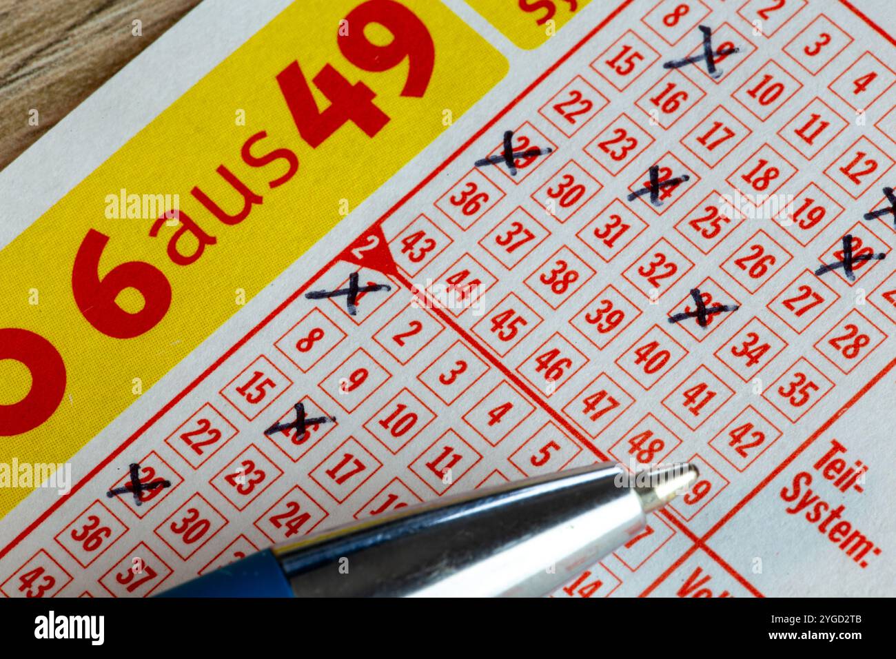 Lotto 6 aus 49 hi-res stock photography and images - Alamy