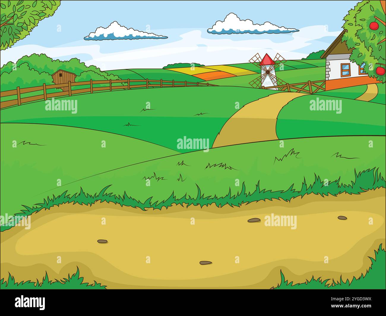 Farm cartoon hi-res stock photography and images - Alamy