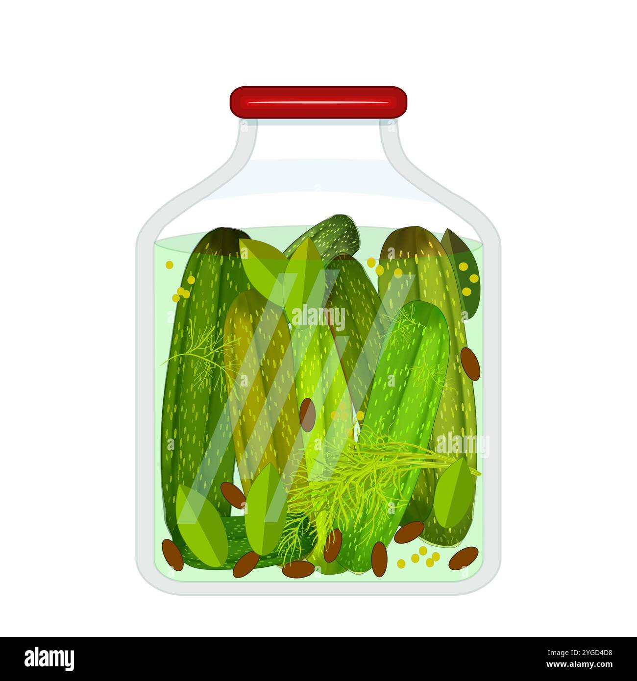 Homemade tasty pickled cucumber Stock Vector Images - Alamy