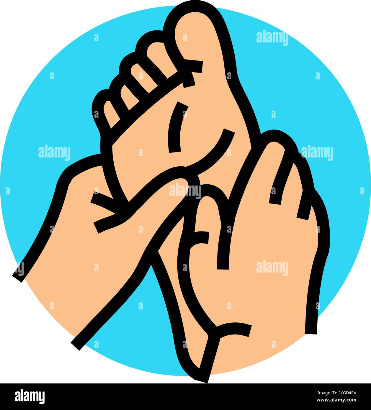 feet massage therapy color icon vector illustration Stock Vector Image ...