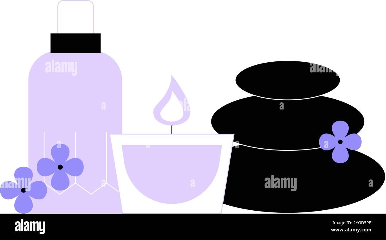 Spa wellness setting zen Cut Out Stock Images & Pictures - Alamy