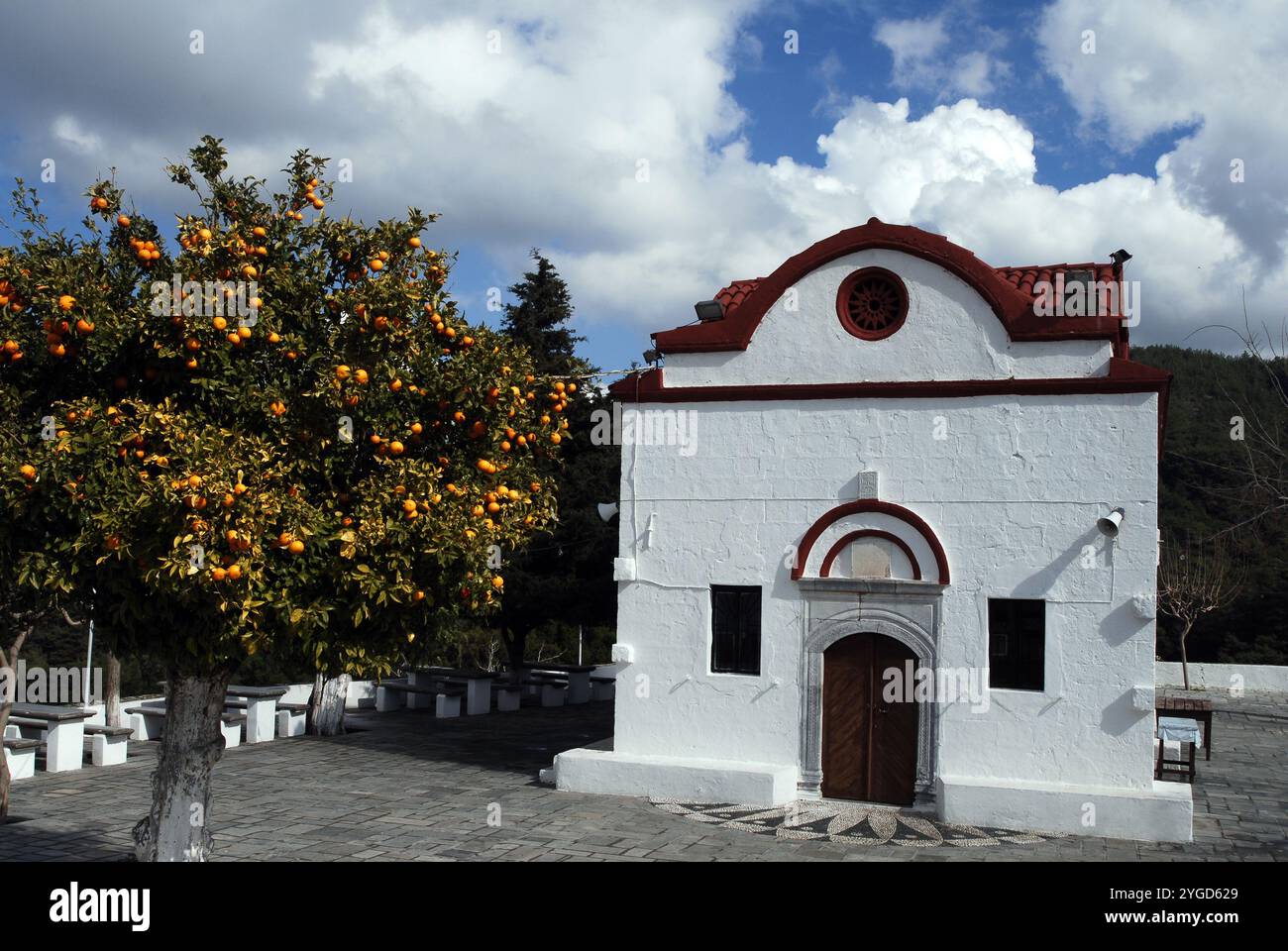 Greece Rhodes island churches around Kremasti village and Theologos ...