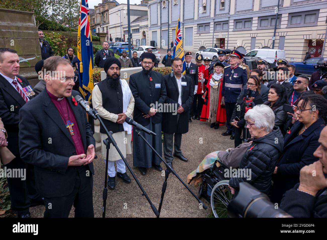 Bishop of Bradford Toby Howarth, leads prayers alongside multi-faith ...