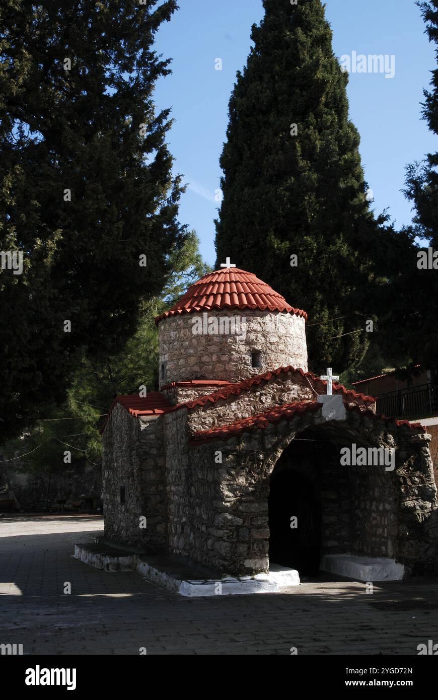 Greece Rhodes island Maritsa village and monastery of Transfiguration ...