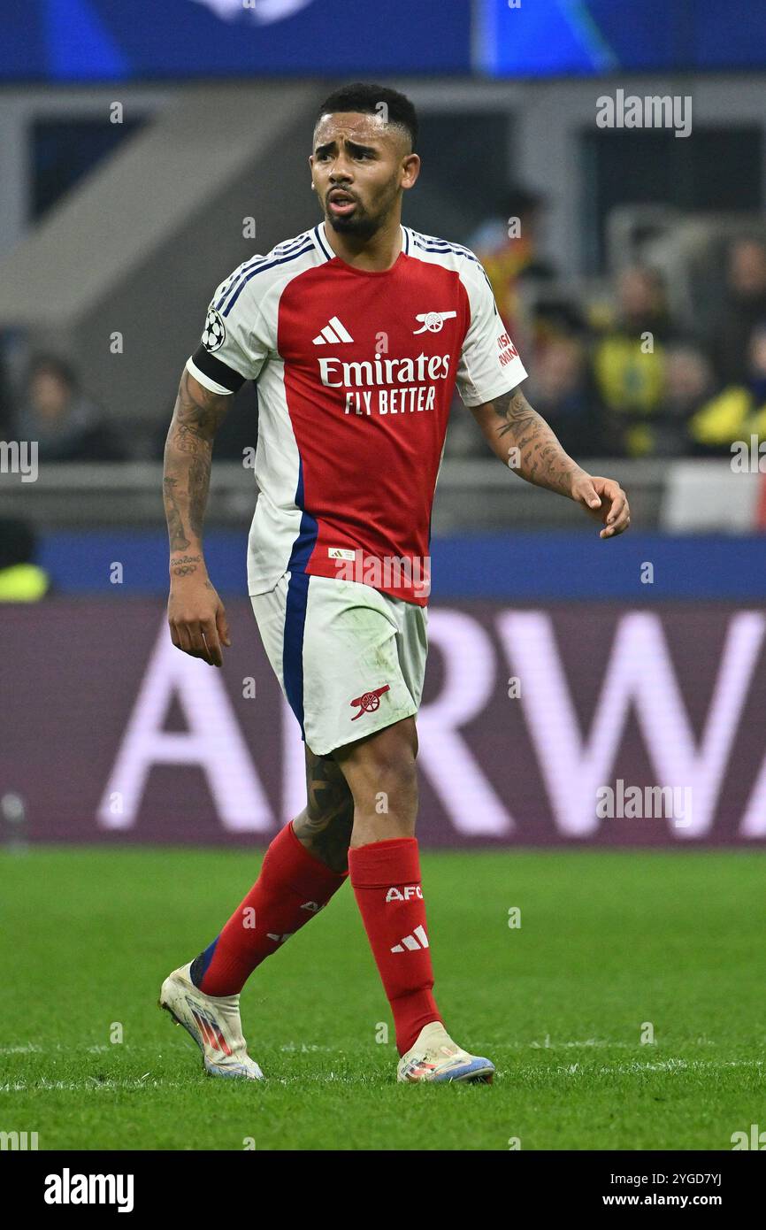 Gabriel Jesus of Arsenal F.C. during the UEFA Champions League 2024/25 ...