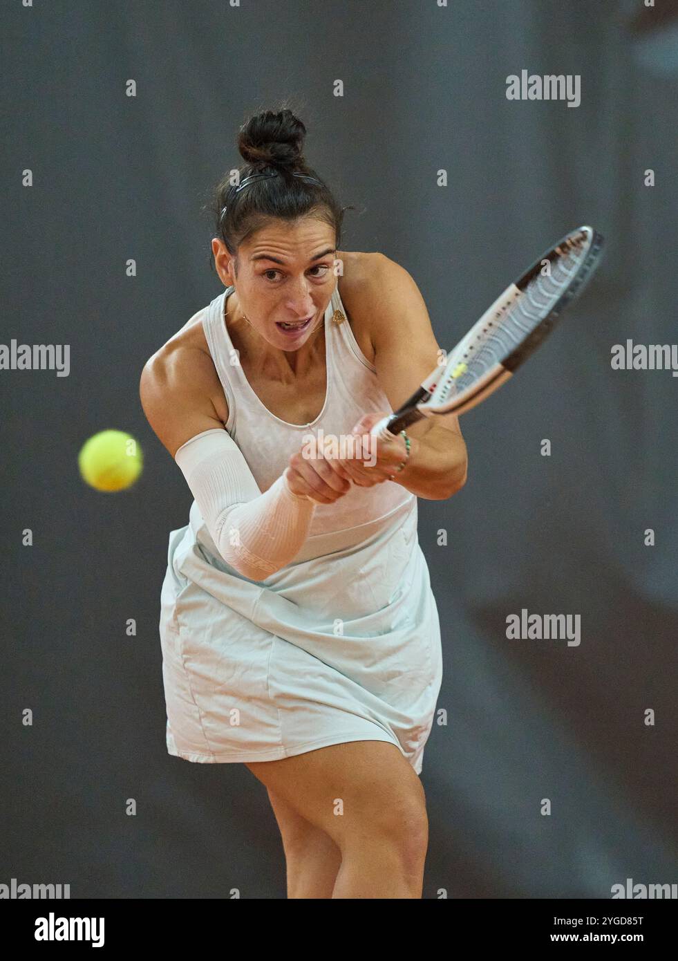 Susan Bandecchi (SUI) in action in her match against Gina Feistel (POL ...