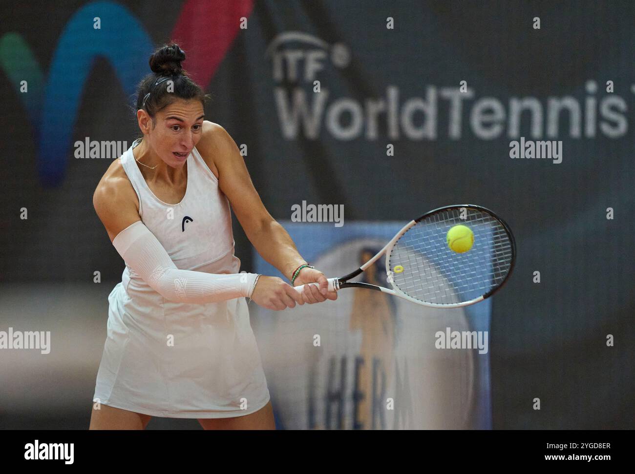 Susan Bandecchi (SUI) in action in her match against Gina Feistel (POL ...