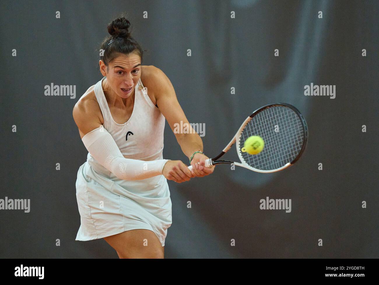 Susan Bandecchi (SUI) in action in her match against Gina Feistel (POL ...