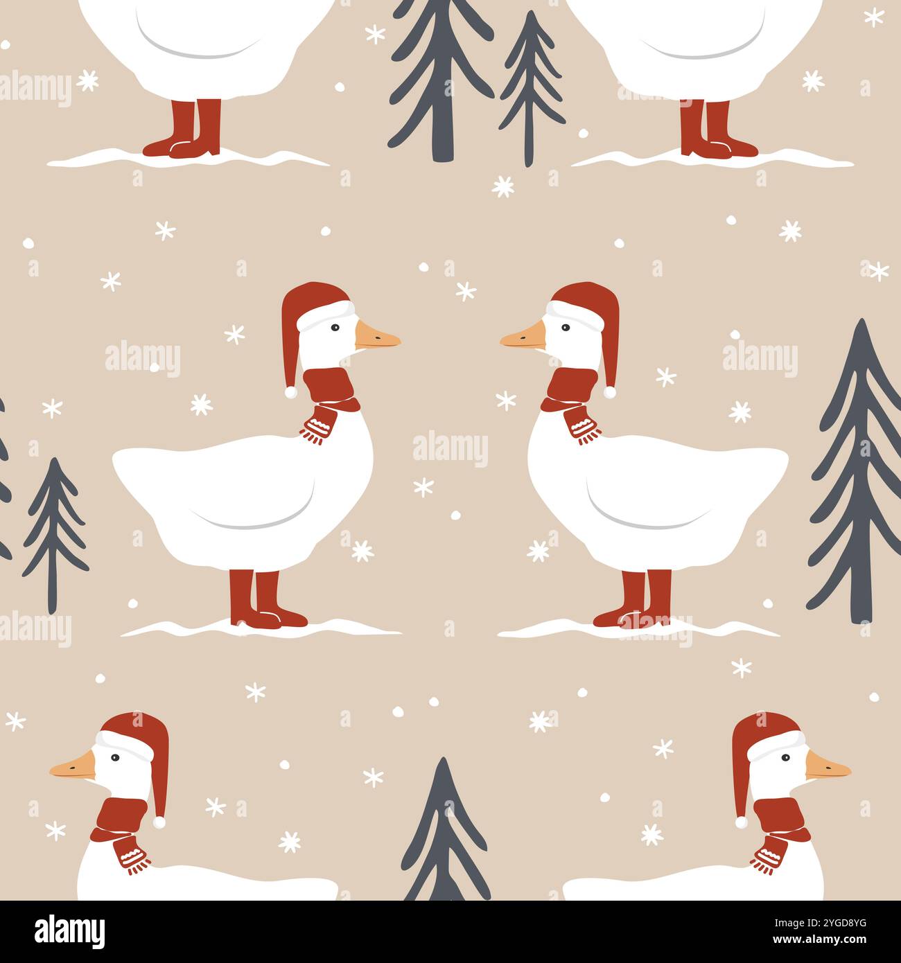 Cute duck christmas in winter hi-res stock photography and images - Alamy