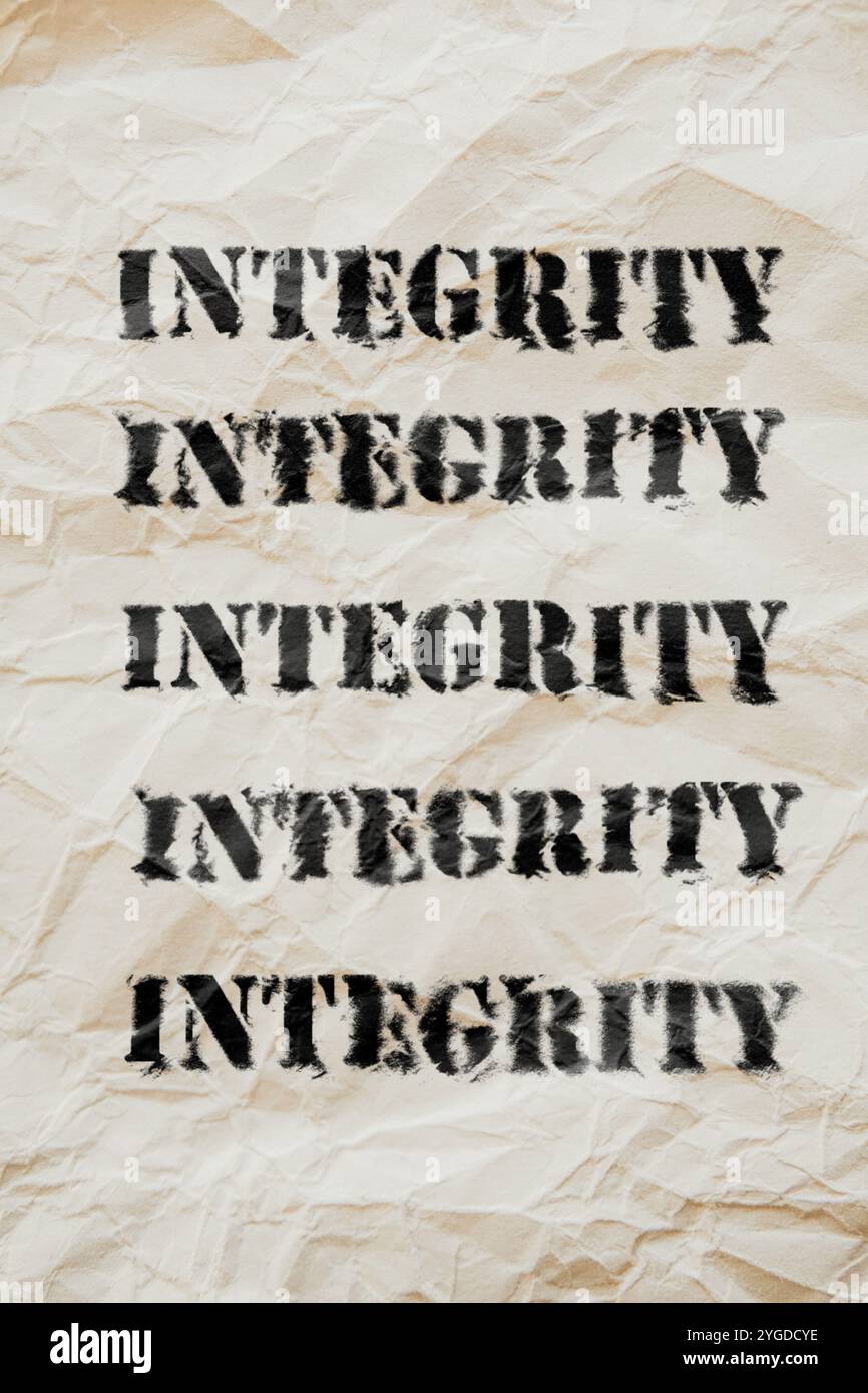 Integrity conceptual hi-res stock photography and images - Alamy