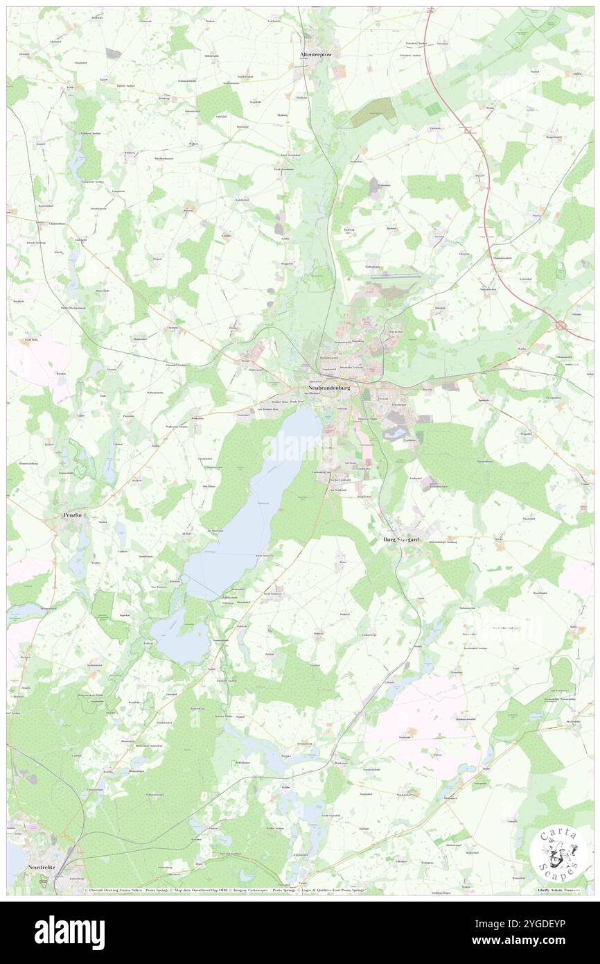Map of neubrandenburg Cut Out Stock Images & Pictures - Alamy