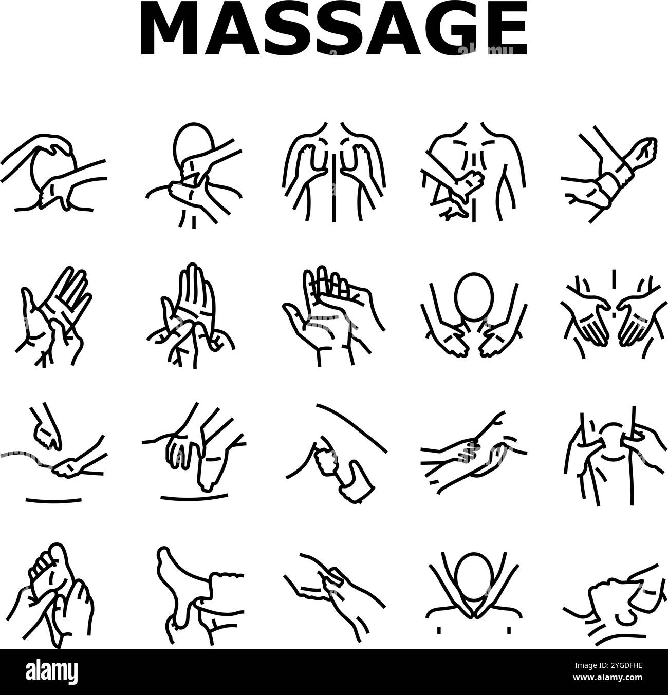 Massage muscle tension Black and White Stock Photos & Images - Alamy