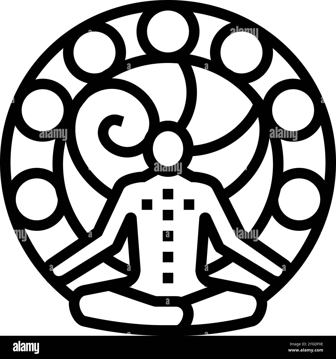 chakras ayurveda line icon vector illustration Stock Vector Image & Art ...