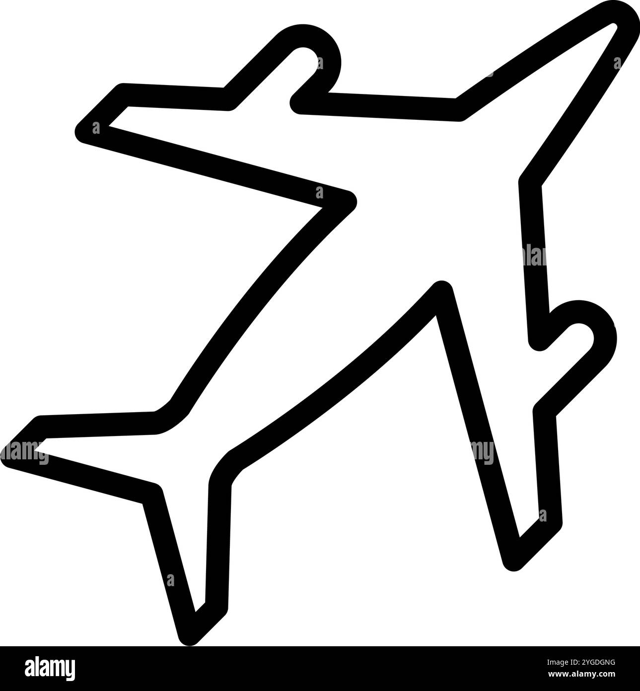 Airplane icon in outline style. Aviation transportation take-off travel ...
