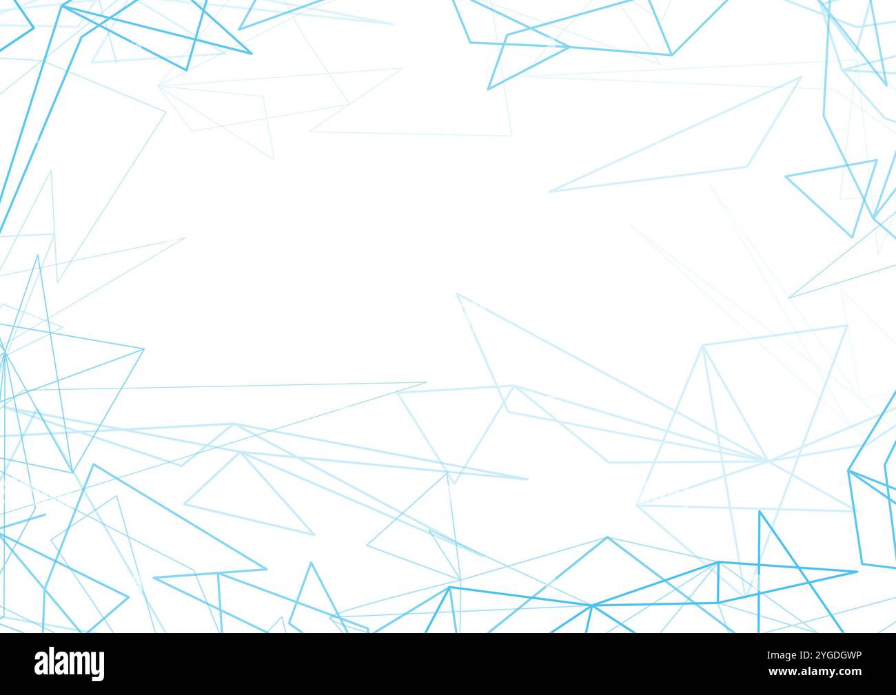 Geometric simple minimalistic background. Blue pattern of triangles of different shapes. Bright ...