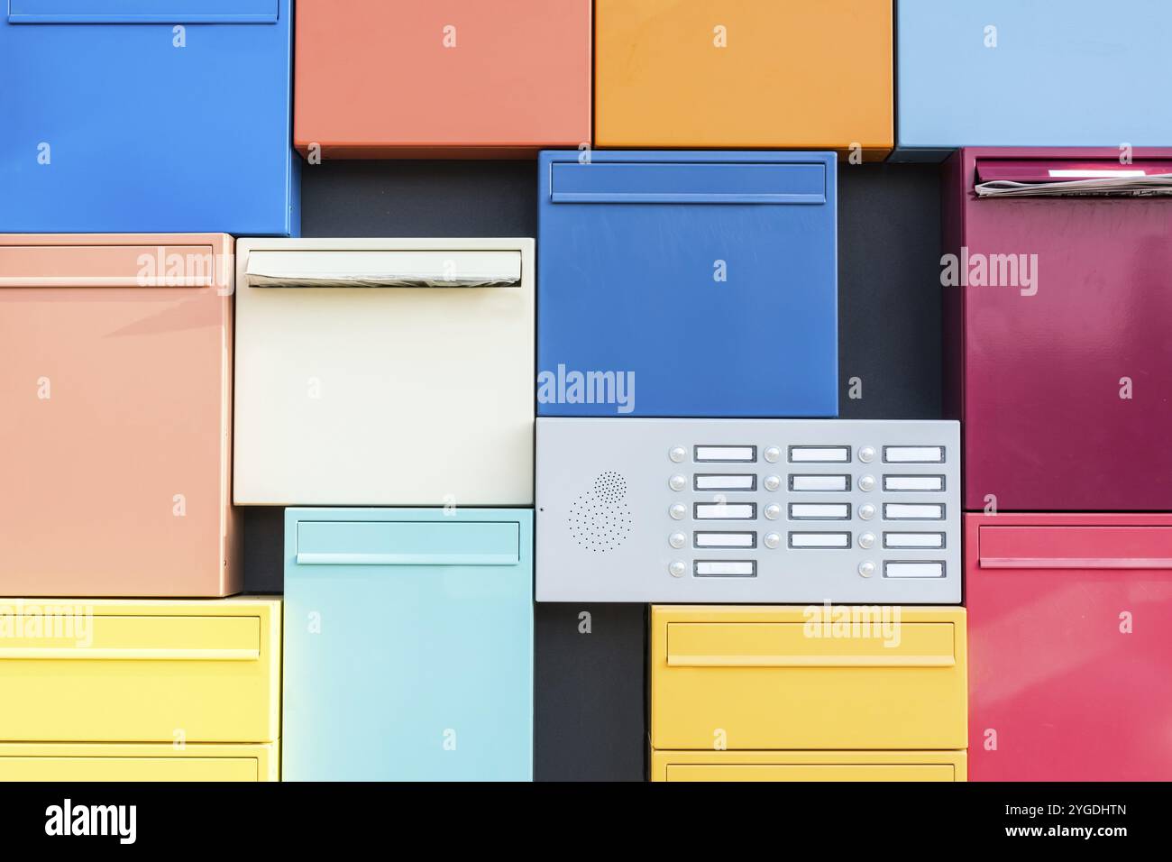 Colorful post boxes hi-res stock photography and images - Alamy