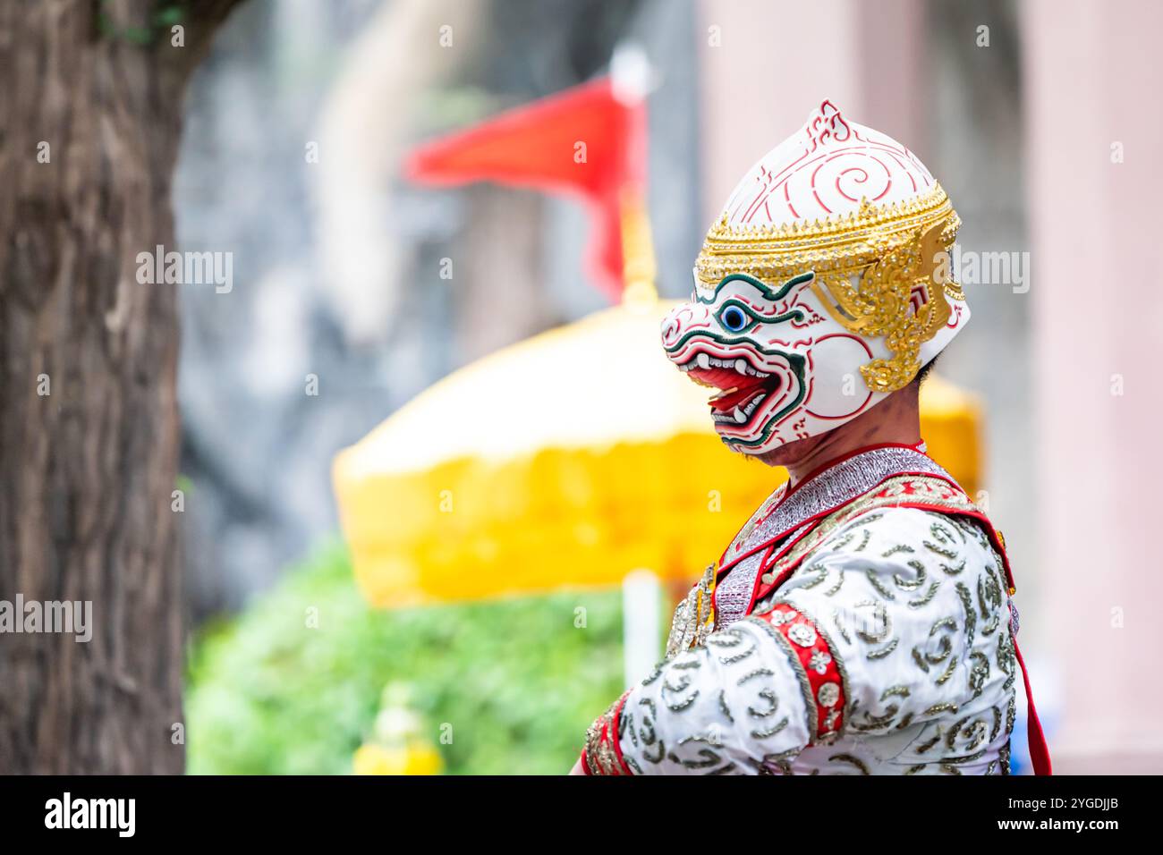 The performance of Thai traditional drama story Khon epic, Ramakien or ...