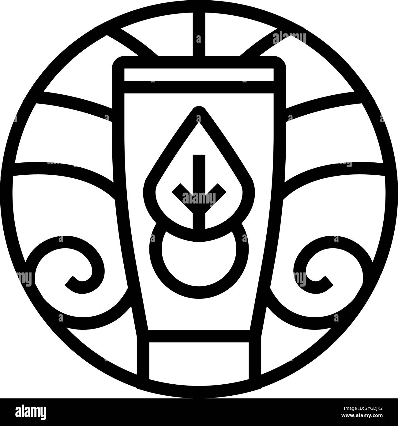 herbal paste ayurveda line icon vector illustration Stock Vector Image ...