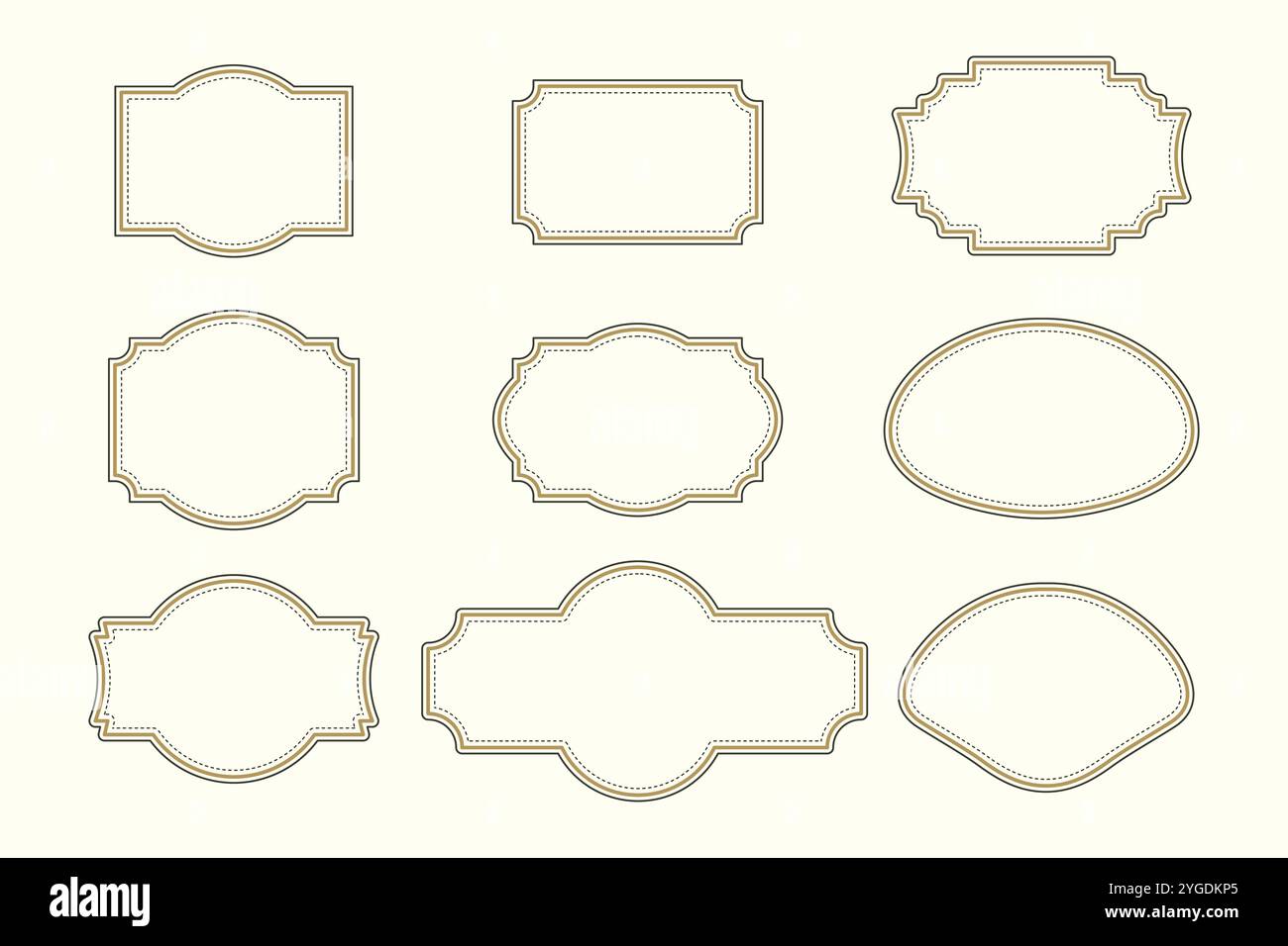 Set of vintage frames, hand drawn . Vector illustration Stock Vector ...