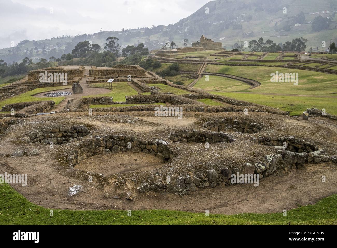 Overall view of the site of Ingapirca, Ingapirca, Canar Province ...
