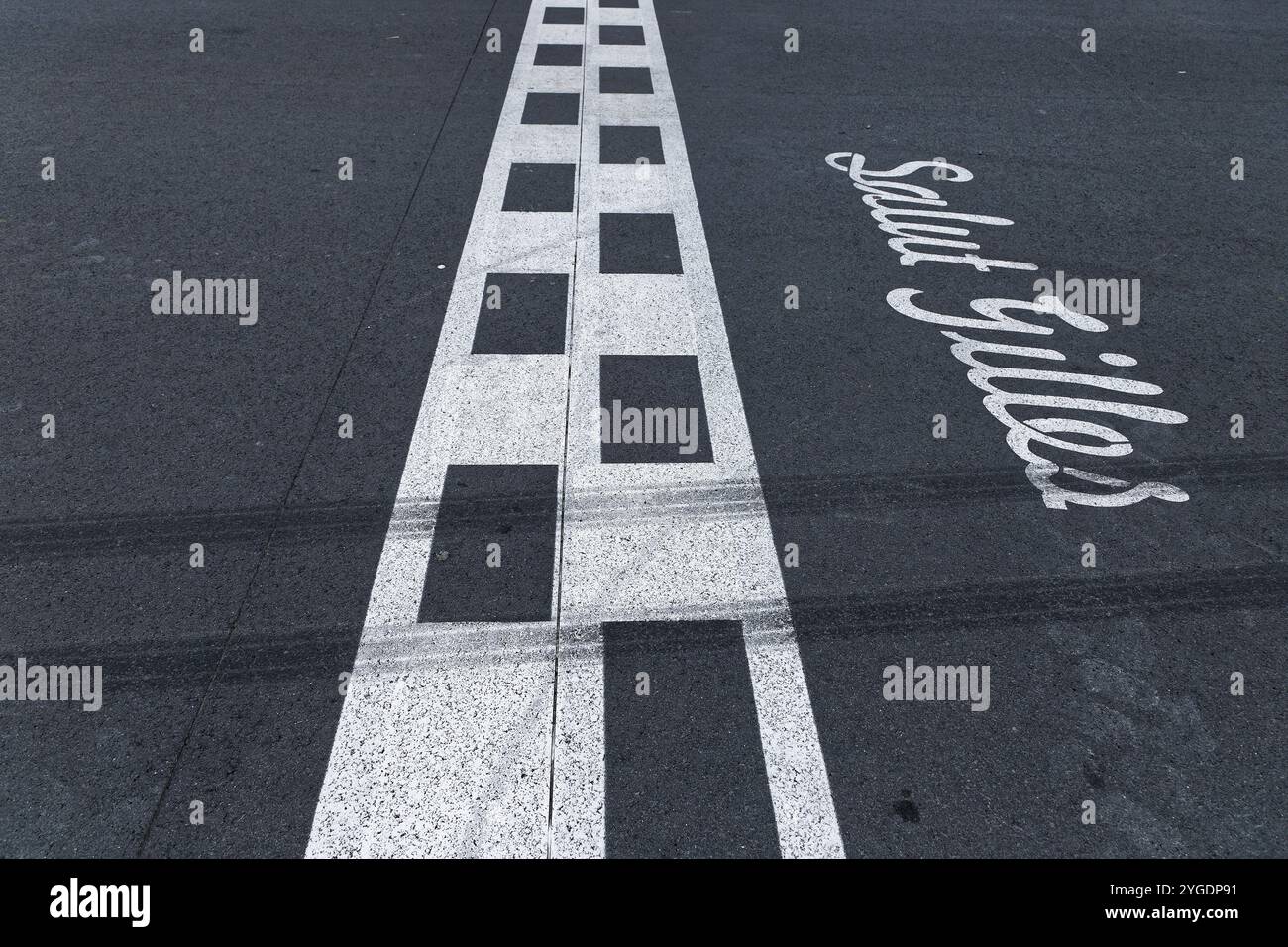 Track markings, finish line, F1 Grand Prix Racetrack, Montreal ...