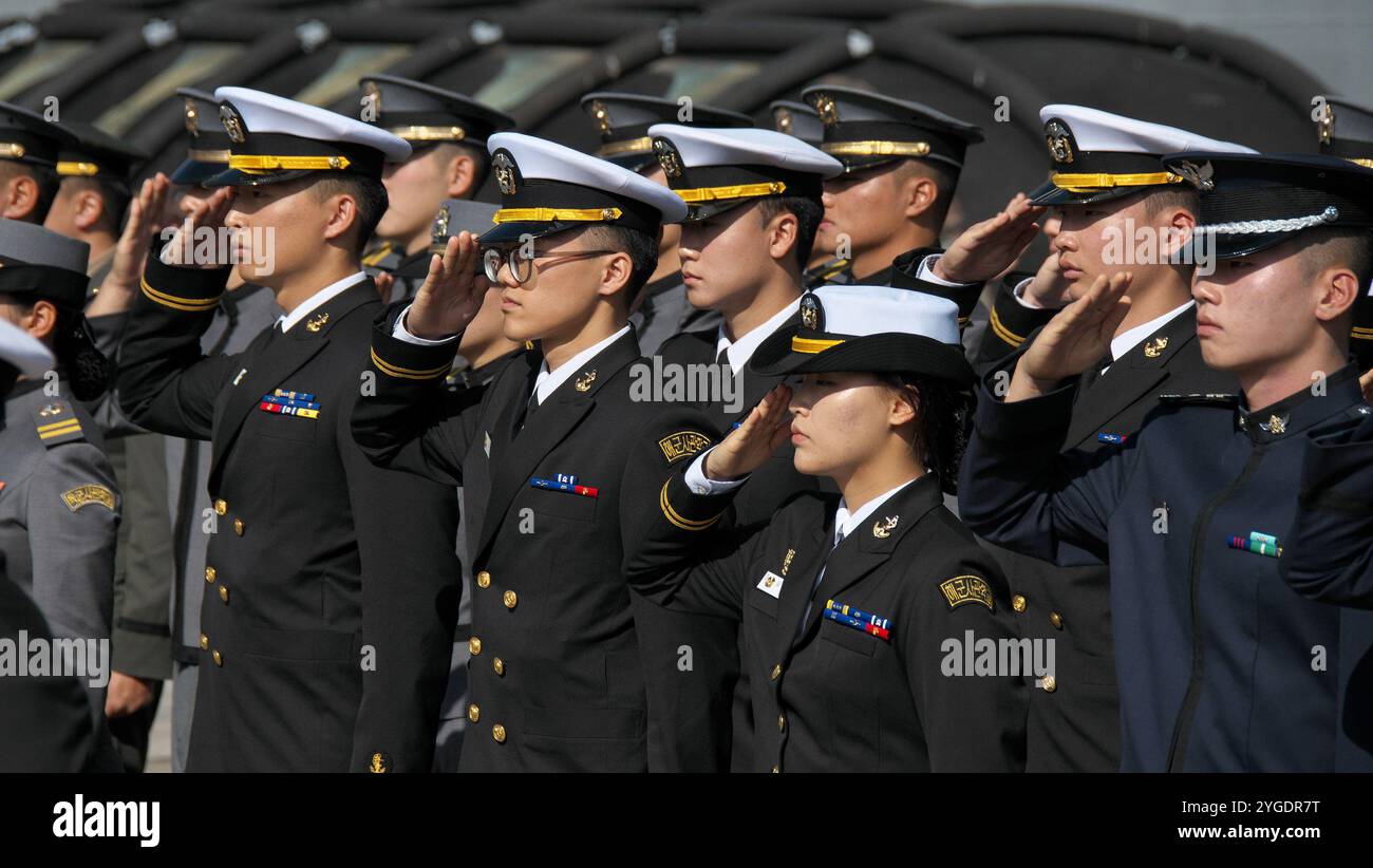 Yokosuka, Japan. 07th Nov, 2024. Army, Navy, Air Force and nursing ...