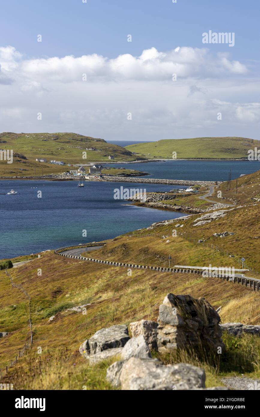 Causeway, causeway with road to Vatersay, Barra, Outer Hebrides ...