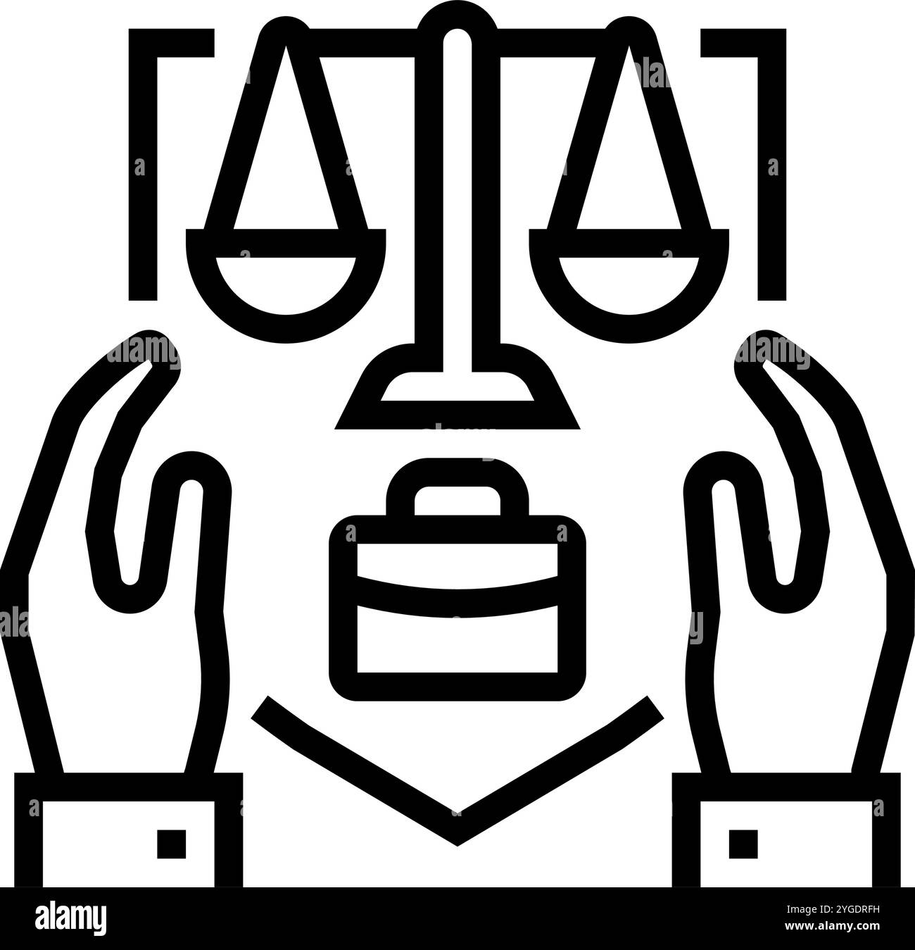 legal shield corporate law line icon vector illustration Stock Vector ...