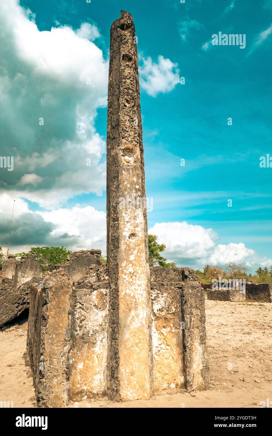 Scenic view of Imam Ali Juma tomb who died 1370 at Kaole Ruins - a 13th ...