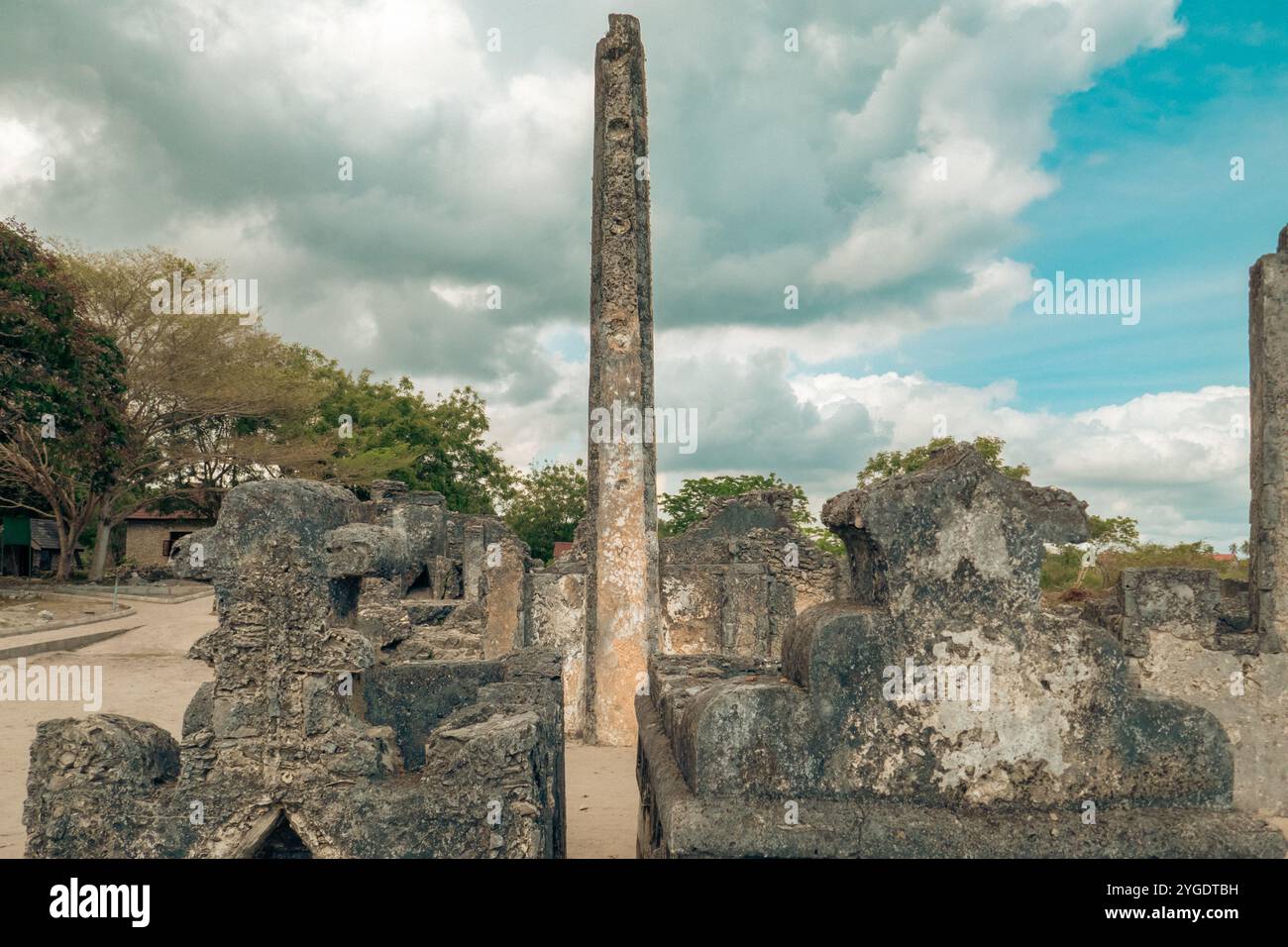 Scenic view of Imam Ali Juma tomb who died 1370 at Kaole Ruins - a 13th ...