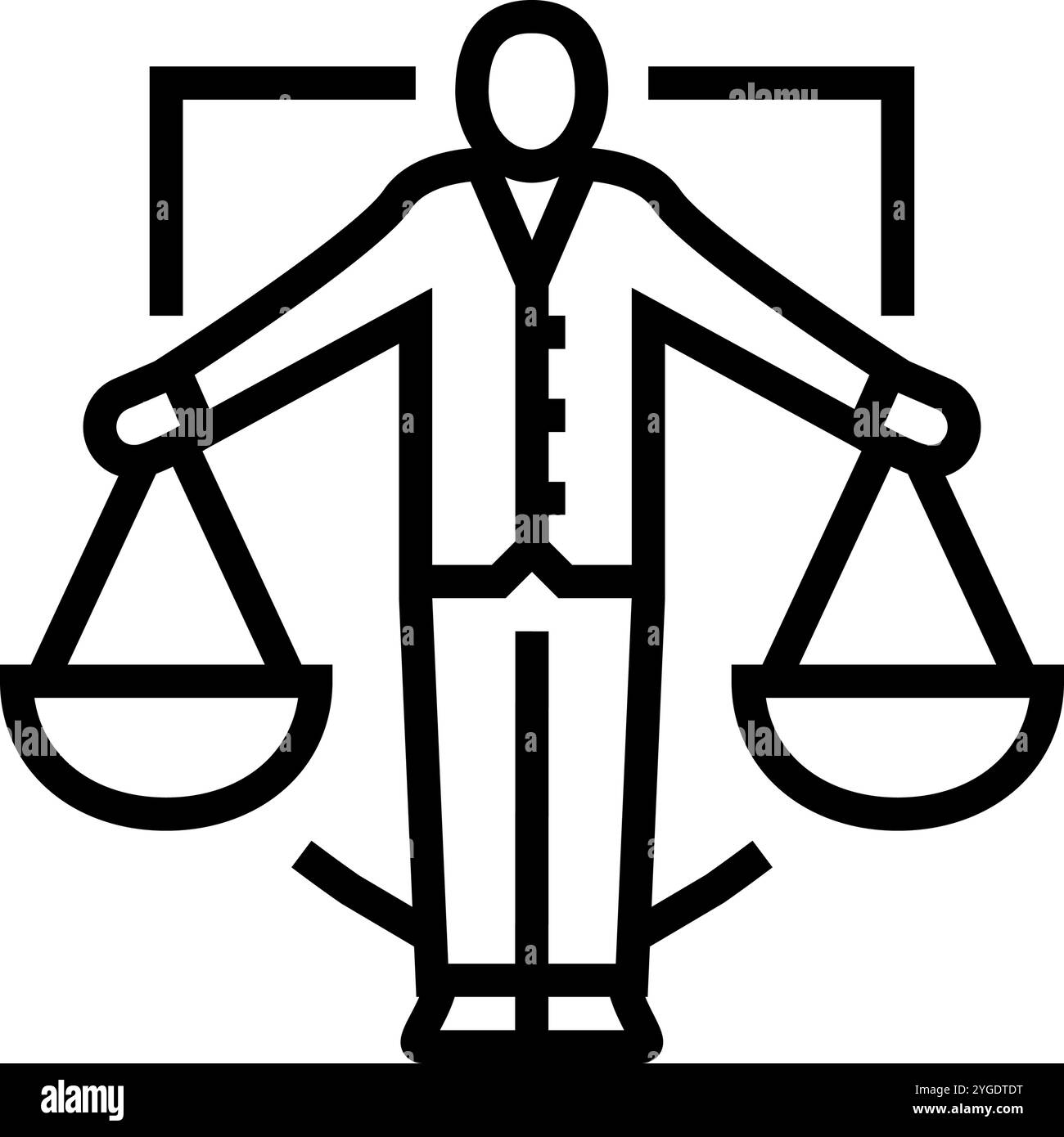 legal ethics corporate law line icon vector illustration Stock Vector ...