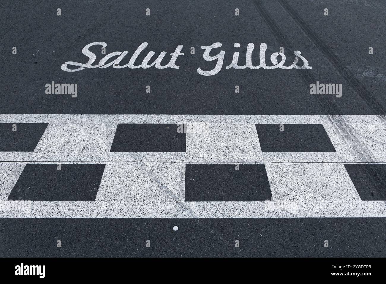 Track markings, finish line, F1 Grand Prix Racetrack, Montreal ...