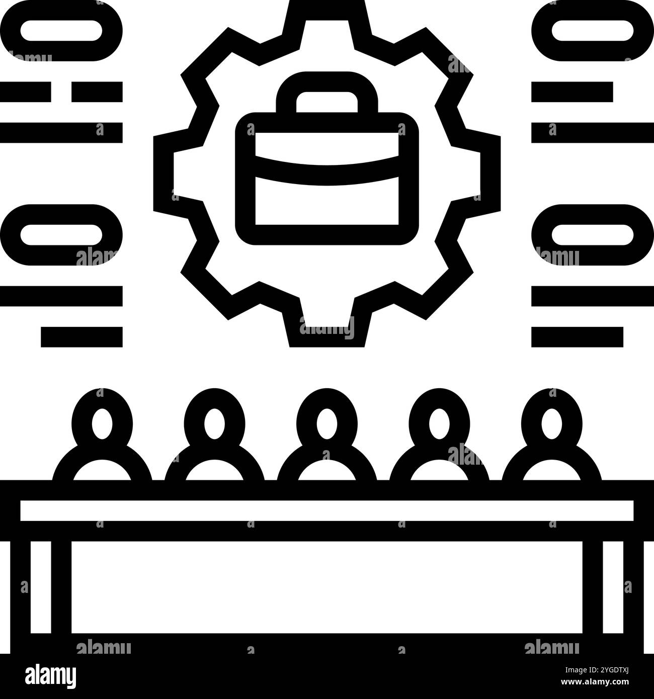 shareholder meeting corporate law line icon vector illustration Stock ...