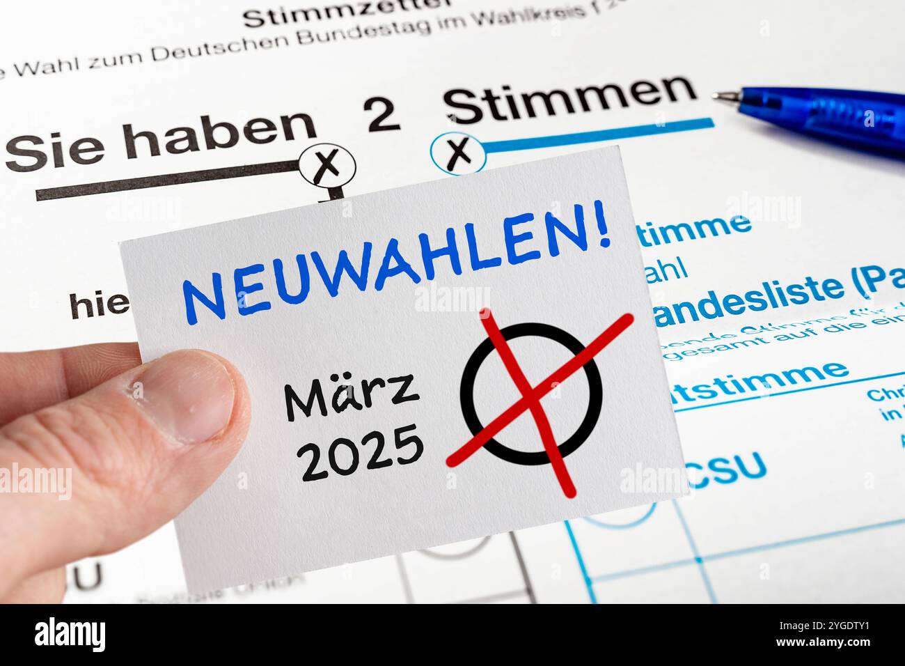 Germany - November 7, 2024: Hand holding a note with the inscription ...