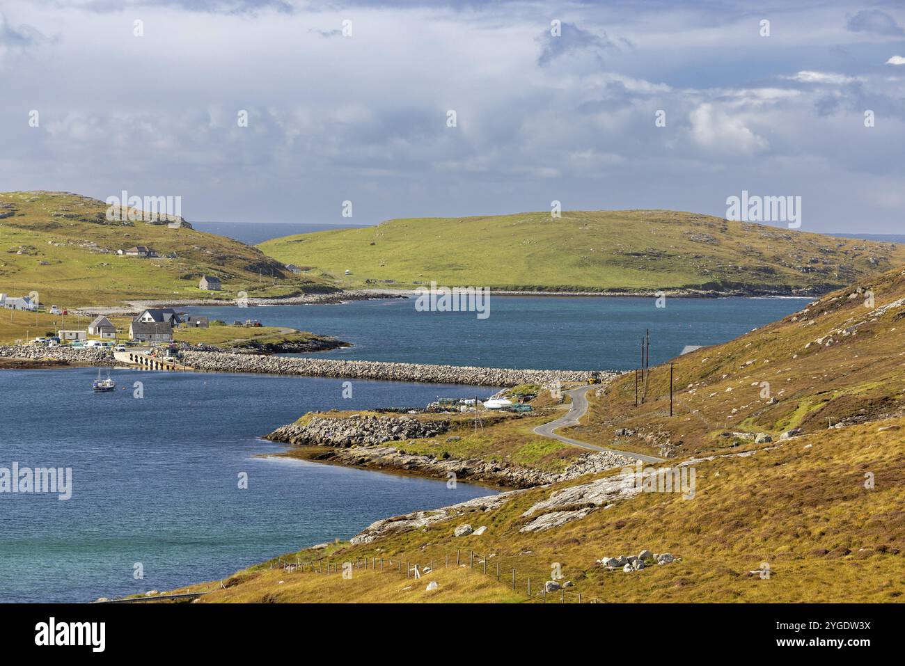 Causeway, causeway with road to Vatersay, Barra, Outer Hebrides ...