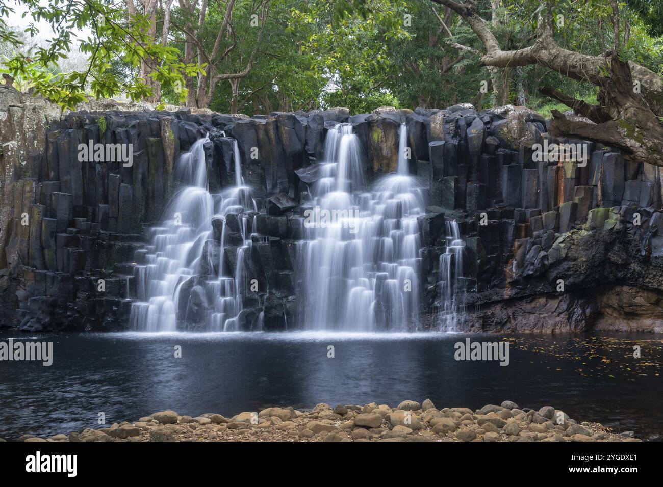 Rochester Fall, waterfall, Souillac, Indian Ocean, island, Mauritius ...