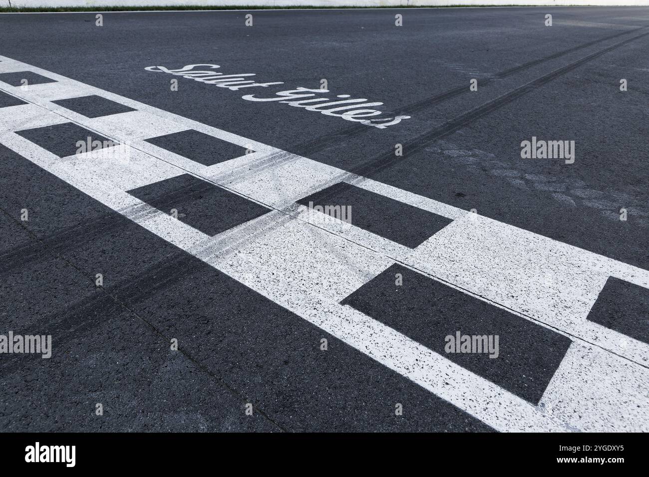 Track markings, finish line, F1 Grand Prix Racetrack, Montreal ...