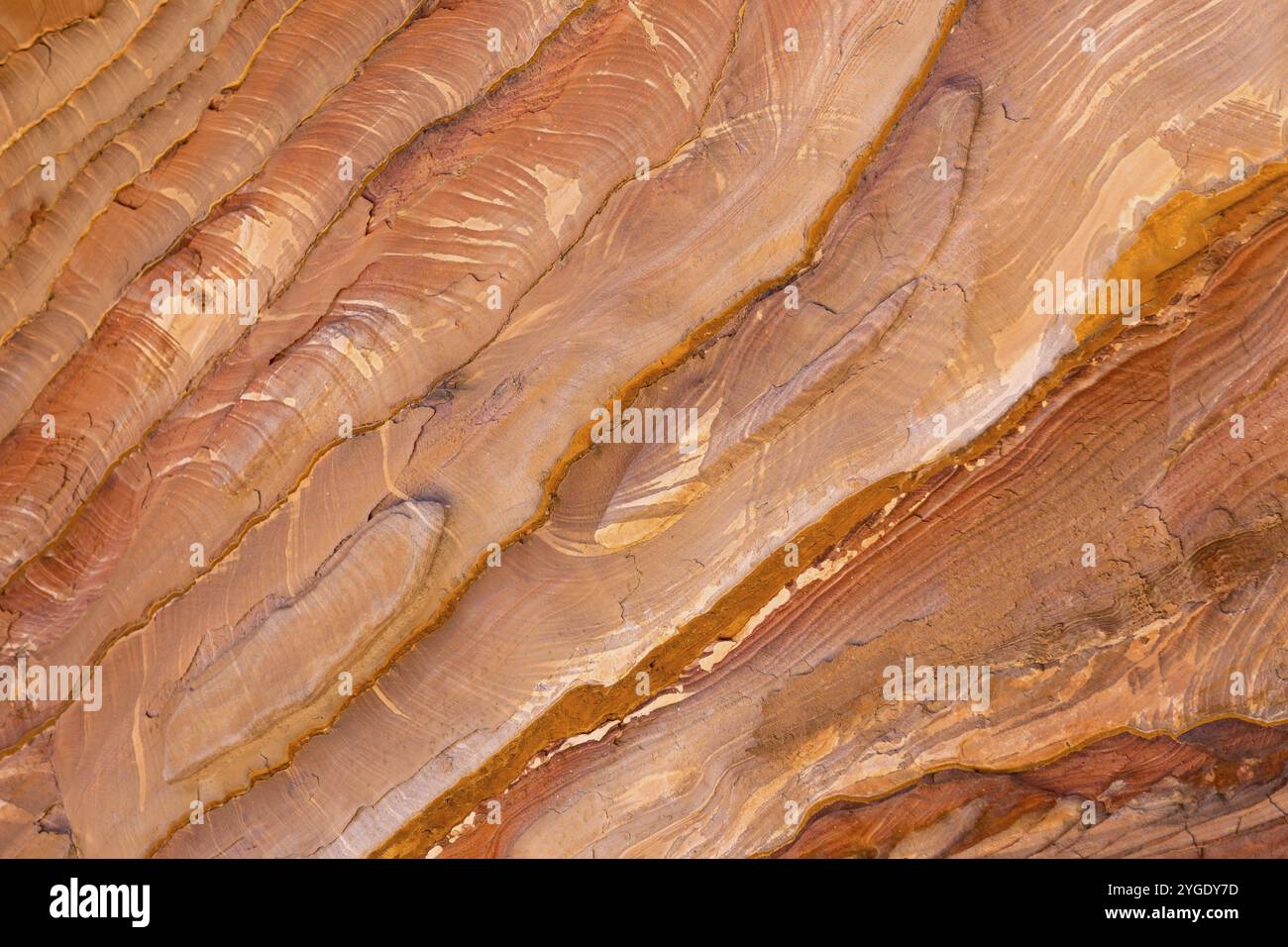 Multi-colored sandstone rock and mineral layers in ancient tombs of ...