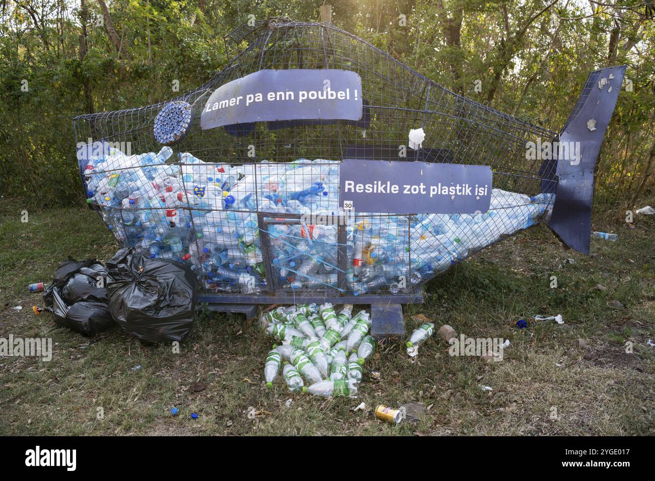 Container for collecting plastic bottles, recycling, environmental ...